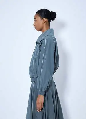Balenciaga High Collar Track Jacket - Gray