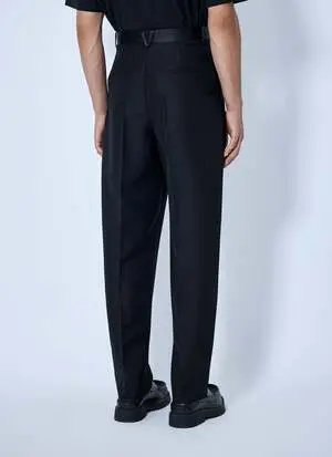 Bottega Veneta Mohair Wool Canvas Trousers