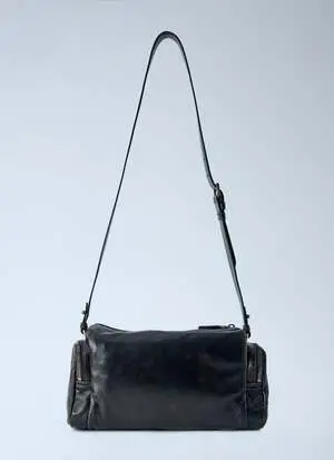 Prada Distressed Nappa Leather Shoulder Bag