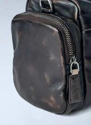 Prada Distressed Nappa Leather Shoulder Bag