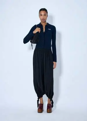 Chloé Fluid Pleated Pants In Crêpe De Chine