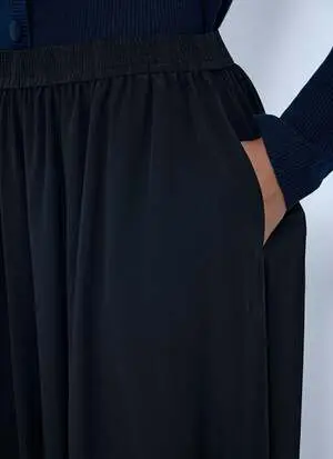 Chloé Fluid Pleated Pants In Crêpe De Chine