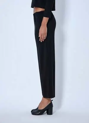Issey Miyake Mid Rise Elasticated Waist Straight-leg Trousers