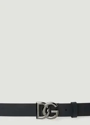 Dolce & Gabbana Logo Plaque Belt - Black