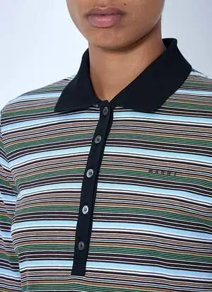 Marni Striped Long Sleeve Polo Shirt