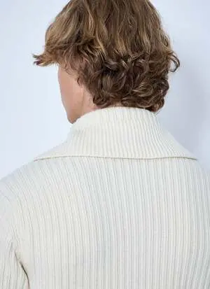Bottega Veneta Ribbed Knit Collared Sweater