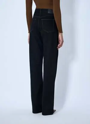 Saint Laurent V-waist Long Baggy Jeans