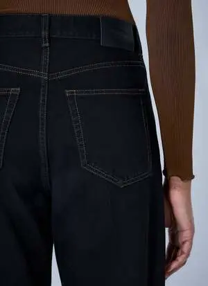 Saint Laurent V-waist Long Baggy Jeans