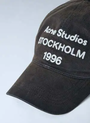 Acne Studios Washed Fabric Logo Baseball Cap