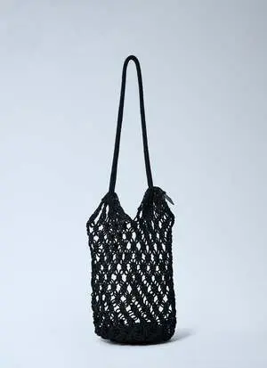 Saint Laurent Large Cassandre Crochet Tote Bag