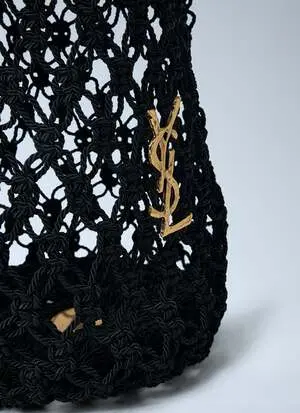 Saint Laurent Large Cassandre Crochet Tote Bag