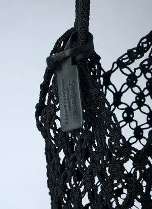 Saint Laurent Large Cassandre Crochet Tote Bag
