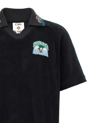 Casablanca Towelling' Jacquard Polo Shirt