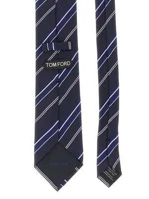 TOM FORD Diagonal Striped Silk Neck Tie