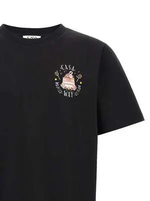Casablanca T-shirt With 'casa Way' Print - Black