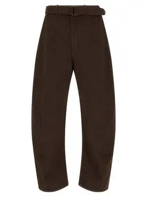 LEMAIRE Twisted Seam Wide-leg Trousers - Brown
