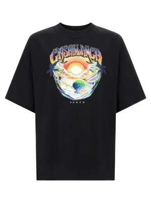 Casablanca Airspray' Print T-shirt - Black