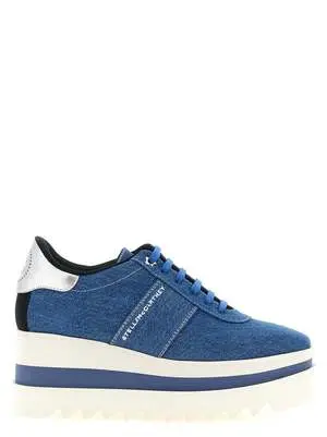 Stella McCartney Sneakelyse" Denim Platform Sneakers - Blue