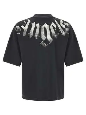 Palm Angels Craquelé Gothic Print T-shirt