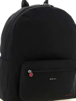 Kiton Backpack With Logo Detail - Black