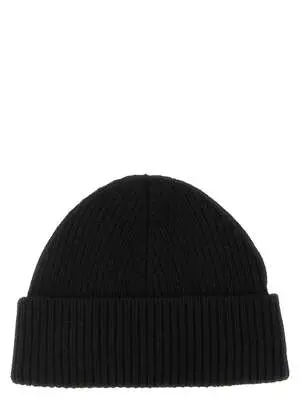 AMI Paris De Coeur' Beanie In Ribbed Felted Merino Wool