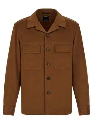 Zegna Oasis Cashmere Overshirt - Brown