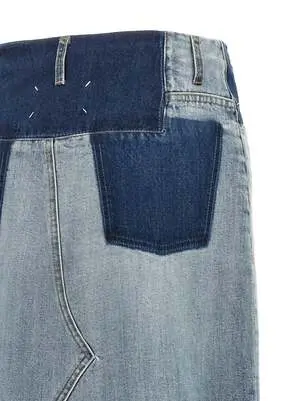 MAISON MARGIELA Memory Of" Deconstructed Denim Maxi Skirt