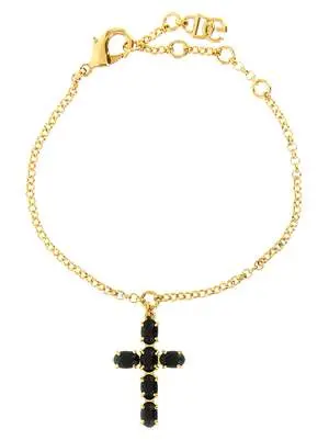 Dolce & Gabbana Crystal Cross Bracelet - Gold