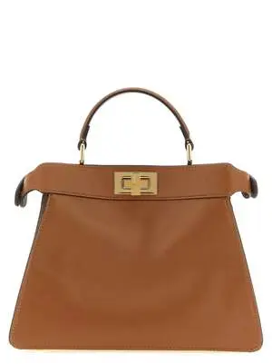 Fendi Peekaboo Iseeu Handbag In Smooth Calf Leather - Brown