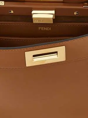 Fendi Peekaboo Iseeu Handbag In Smooth Calf Leather - Brown