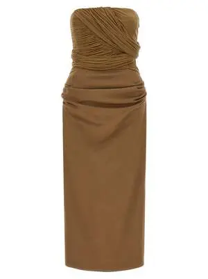Magda Butrym 28" Midi Dress - Brown