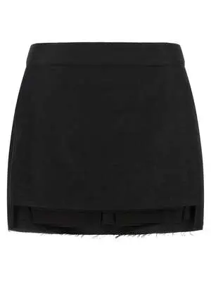 Rick Owens Fog Cutoff" Mini Skirt - Black