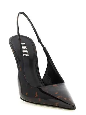 Paris Texas Lidia Slingback Stiletto Pumps With Tortoiseshell Motif - Multicolor