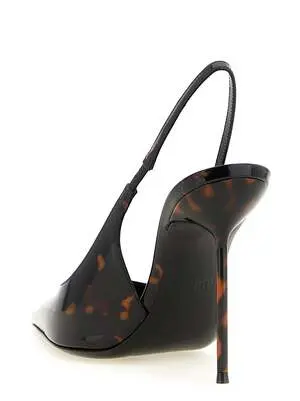 Paris Texas Lidia Slingback Stiletto Pumps With Tortoiseshell Motif - Multicolor