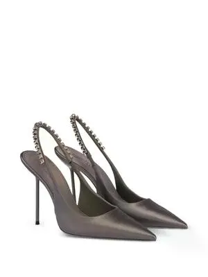 Paris Texas Lidia Crystal-embellished Slingback Pumps