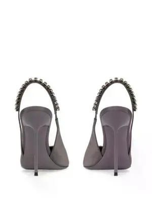 Paris Texas Lidia Crystal-embellished Slingback Pumps