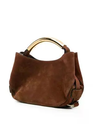 Moschino Suede Logo Detail Tote Bag - Brown
