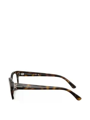 VOGUE EYEWEAR Tortoiseshell-effect Rectangle-frame Glasses