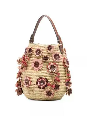 ANYA HINDMARCH Floral Embellished Tote Bag - Neutrals
