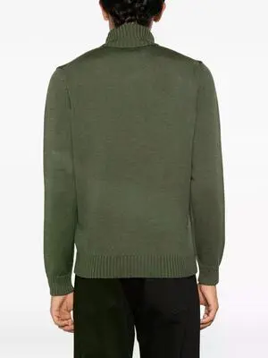ZANONE Roll-neck Ribbed Sweater - Green