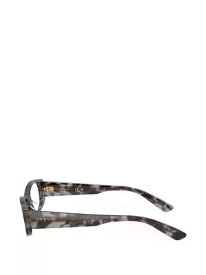 VOGUE Tortoiseshell-pattern Rectangle-frame Glasses