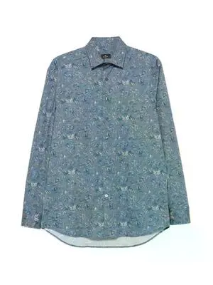 Etro Paisley-print Long-sleeve Shirt - Blue