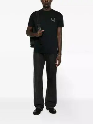 Karl Lagerfeld Logo-patch Cotton T-shirt - Black
