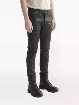 GIORGIO BRATO Five-pocket Leather Trousers