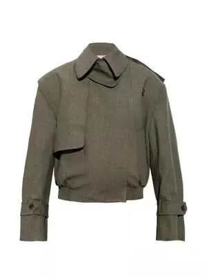 Christopher Esber Cropped Trench Jacket - Grey