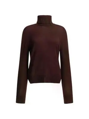 SEMPER Roll-neck Cashmere Sweater - Red
