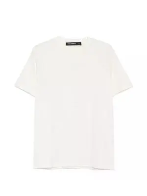 Karl Lagerfeld Logo-embroidered Crew-neck T-shirt - White