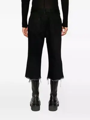 Rick Owens Raw-cut Denim Shorts