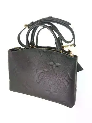 LOUIS VUITTON Monogram Empreinte Giant Petit Palais Satchel - Black