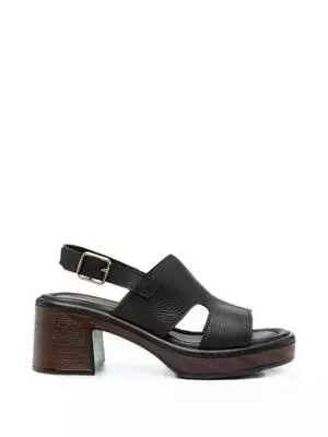 SERGIO MORETTI FIRENZE Buckle-fastening Platform Sandals - Black